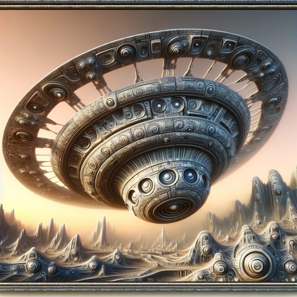 Alien spaceship - AI Generated Artwork - NightCafe Creator