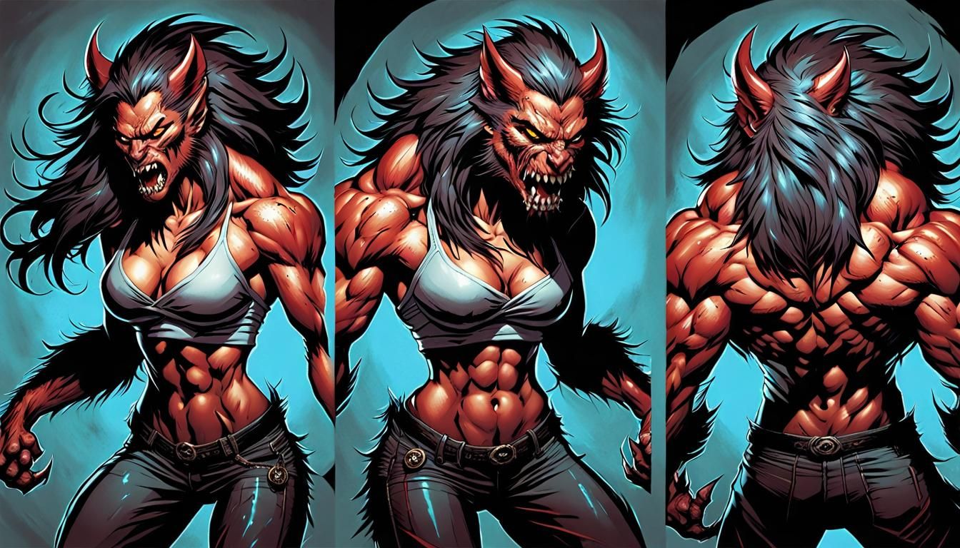 Werewolf transformation. - AI Generated Artwork - NightCafe Creator