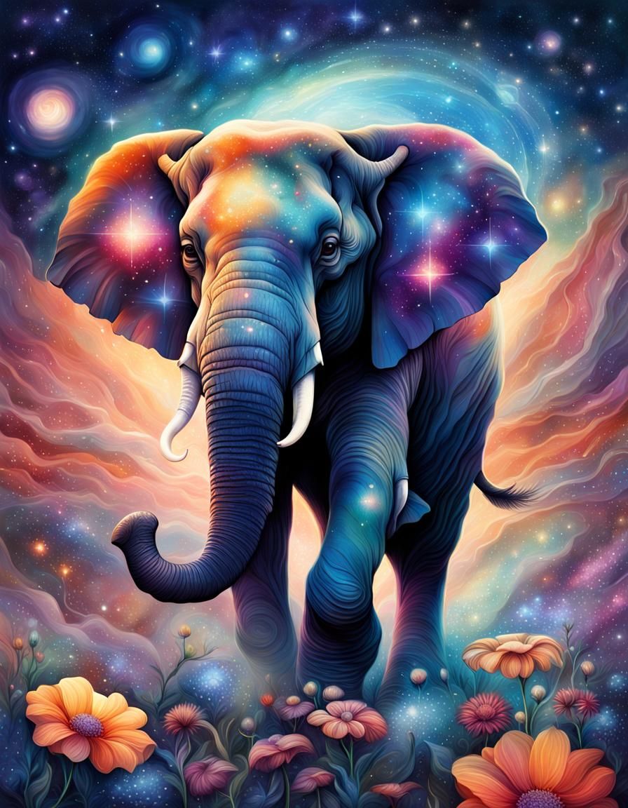 cosmic elephant - AI Generated Artwork - NightCafe Creator