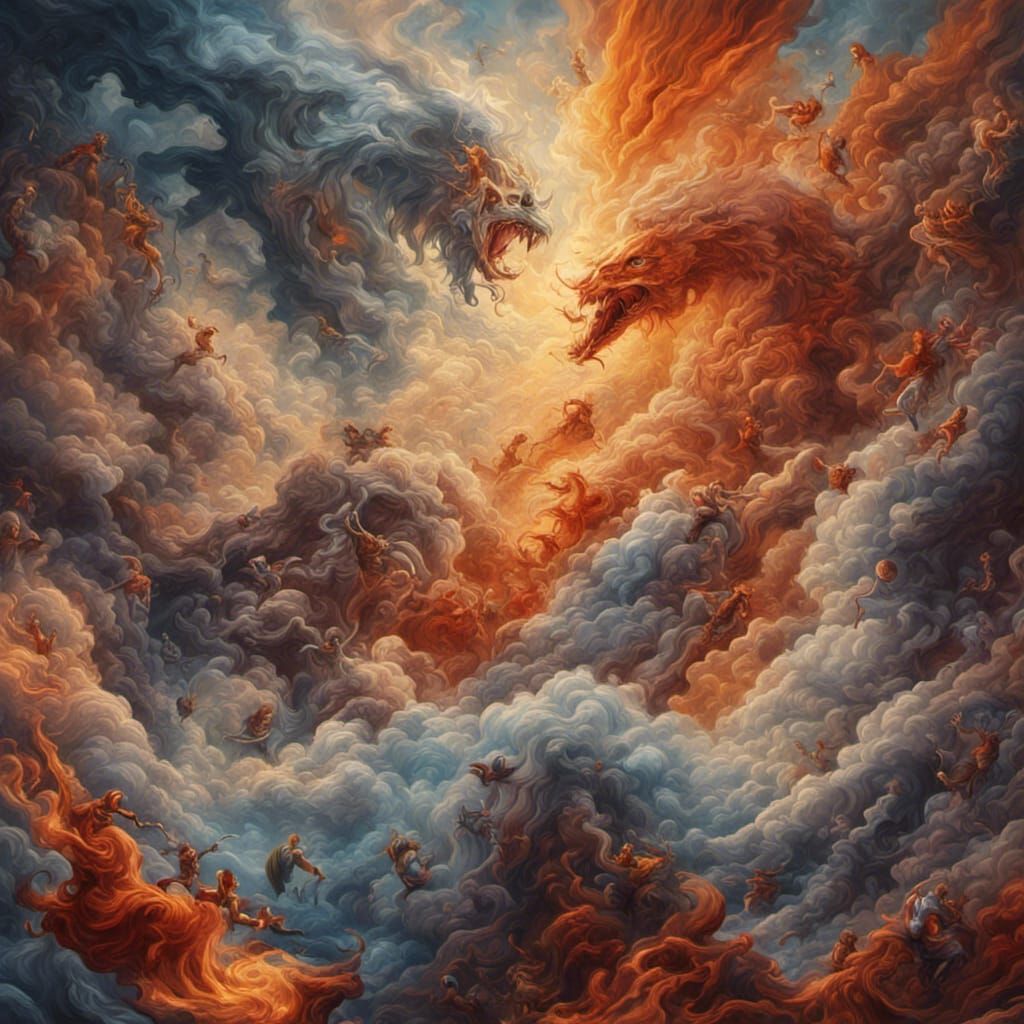 Heaven vs Hell - AI Generated Artwork - NightCafe Creator
