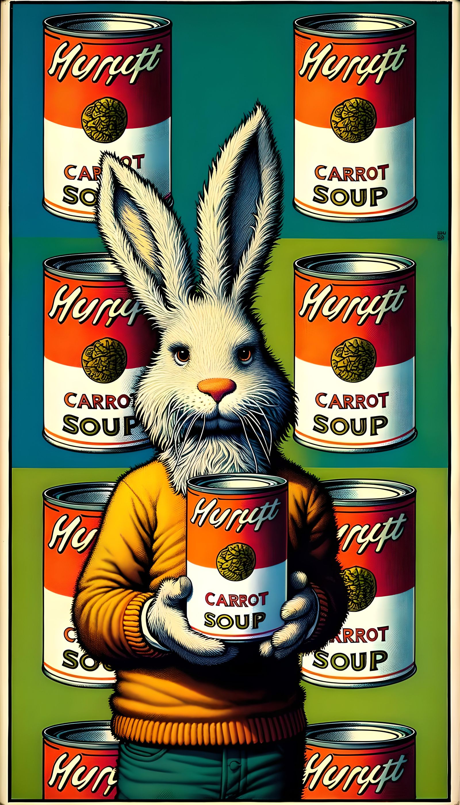 Rabbit Warhol - AI Generated Artwork - NightCafe Creator