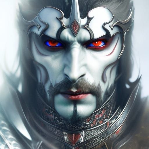 ::high gothic knight:: ::ruby red eyes:: portrait head and shoulders ...