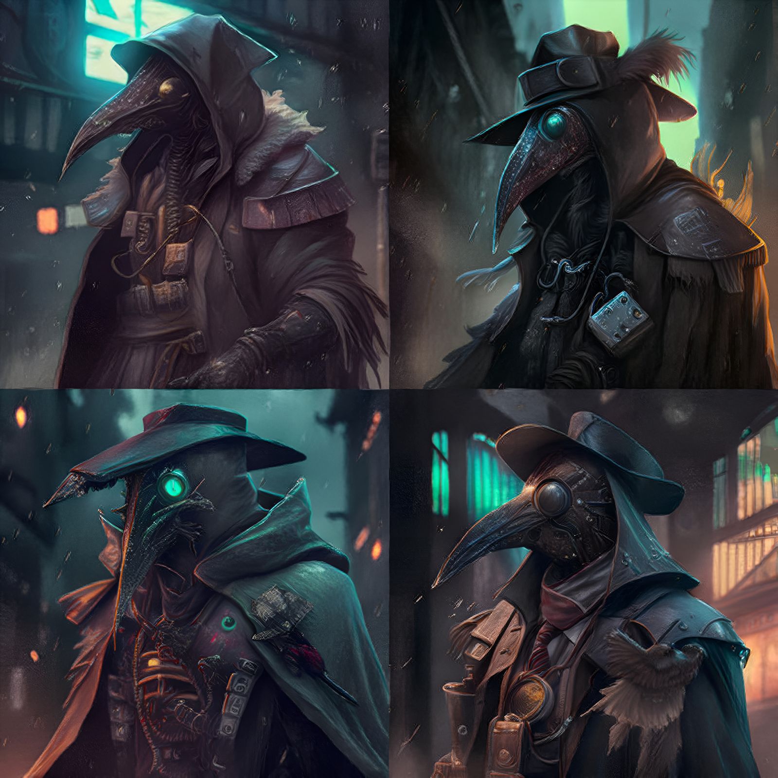 Cyberpunk Plague Doctors - AI Generated Artwork - NightCafe Creator