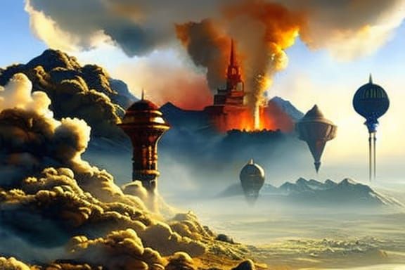 Escape the disaster - AI Generated Artwork - NightCafe Creator