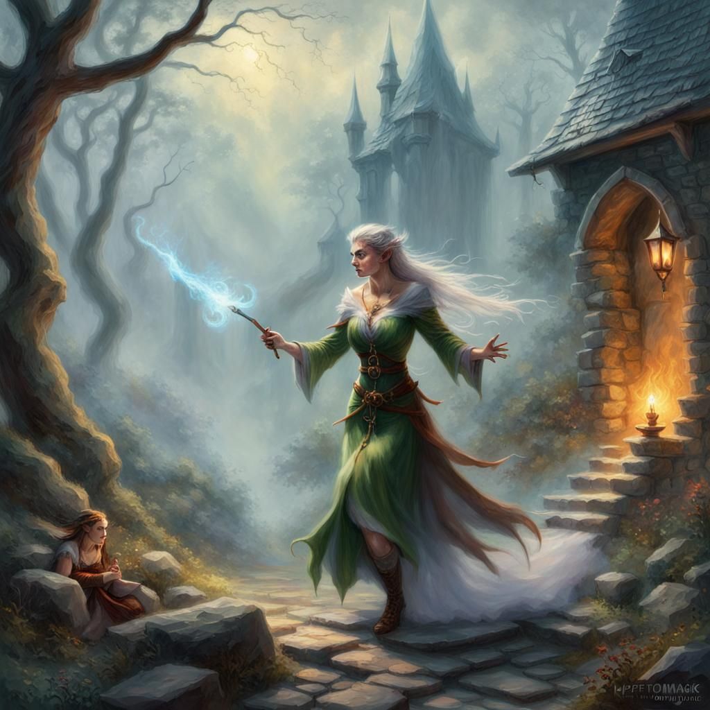 Female elf wizard - AI Generated Artwork - NightCafe Creator