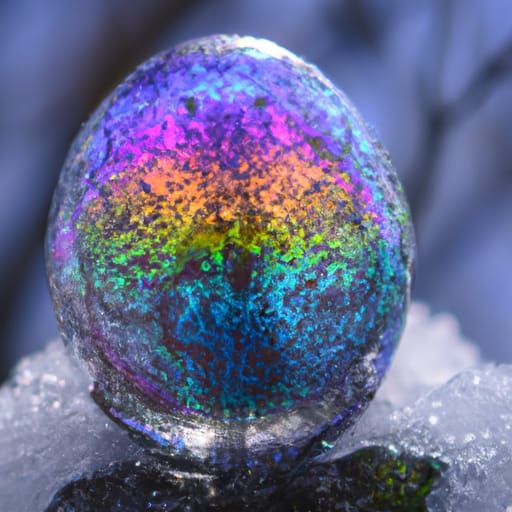 Rainbow ice egg - AI Generated Artwork - NightCafe Creator