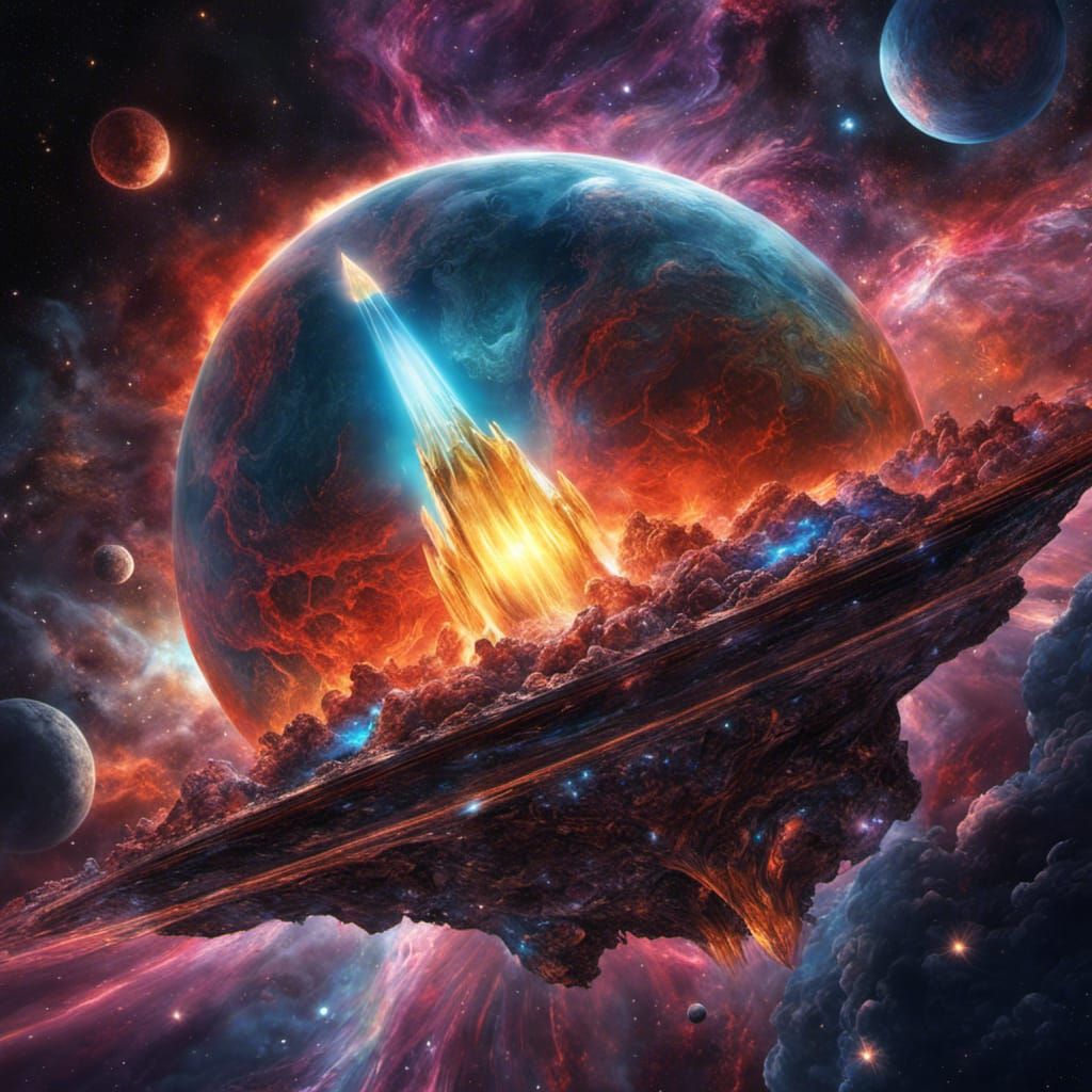 Cosmic Lava Planet? - AI Generated Artwork - NightCafe Creator