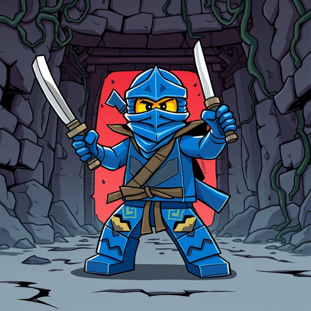ninjago jay - Blue Ninja Master Jay Stands Ready in Epic Com...