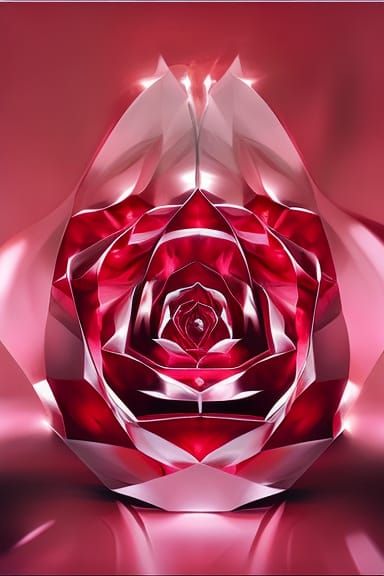 Fractal Rose II - AI Generated Artwork - NightCafe Creator