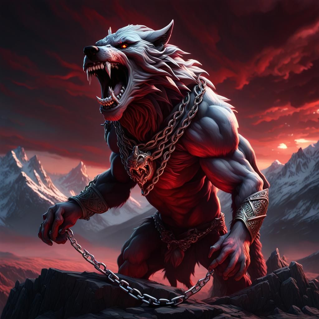 Fenrir werewolf - AI Generated Artwork - NightCafe Creator