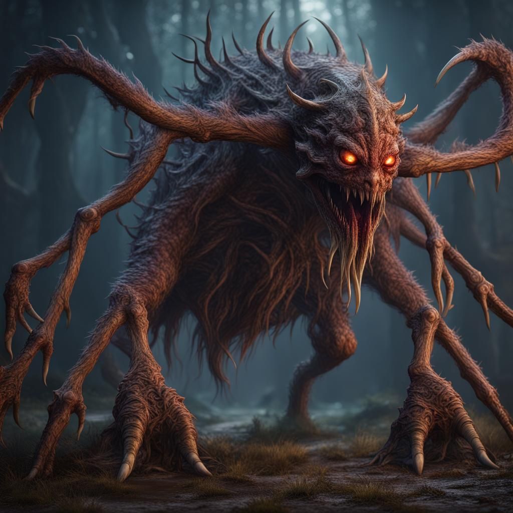 scary 39 legged monster - AI Generated Artwork - NightCafe Creator