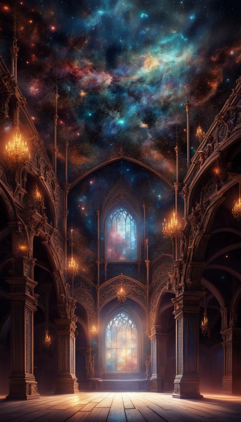 Galaxy castle - AI Generated Artwork - NightCafe Creator