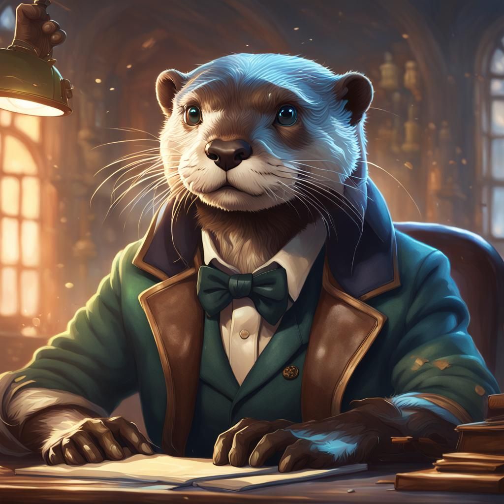 Steve the office otter - AI Generated Artwork - NightCafe Creator