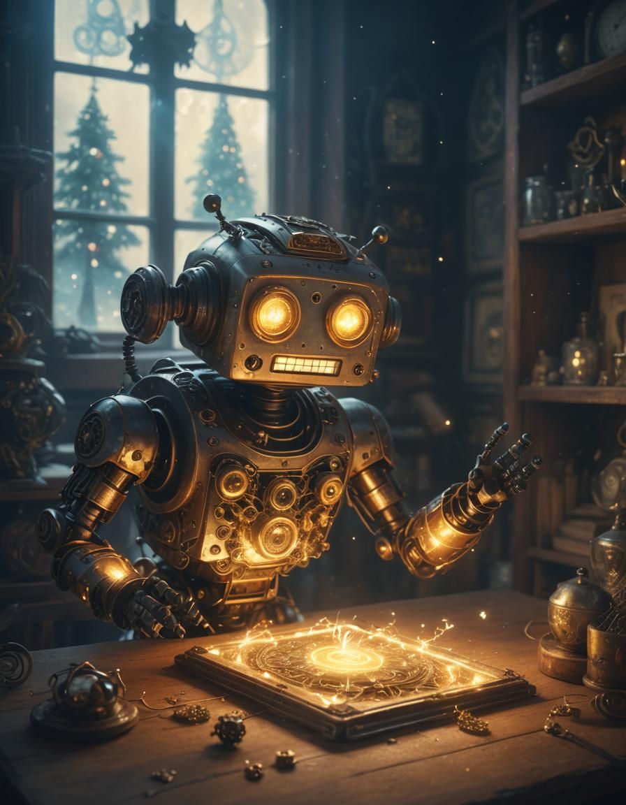 A Cute Adorable Rustic Retro Robot - AI Generated Artwork - NightCafe ...