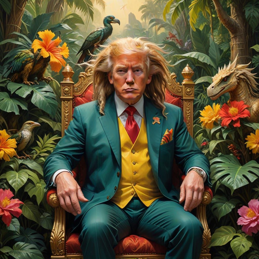 Donald Trump with a rasta style - Regal Donald Trump in Vibr...