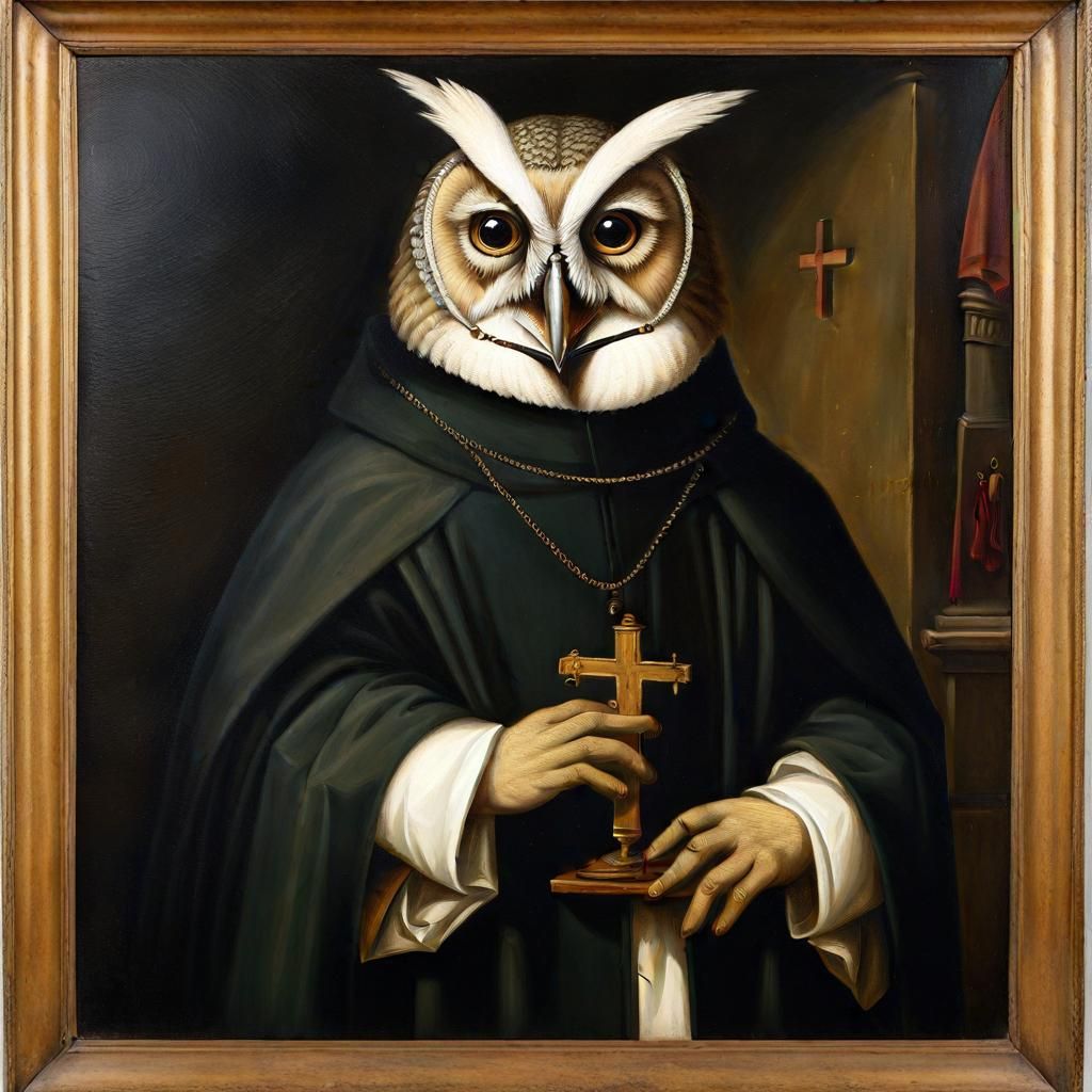 Medieval Clergy Series: Owls - AI Generated Artwork - NightCafe Creator
