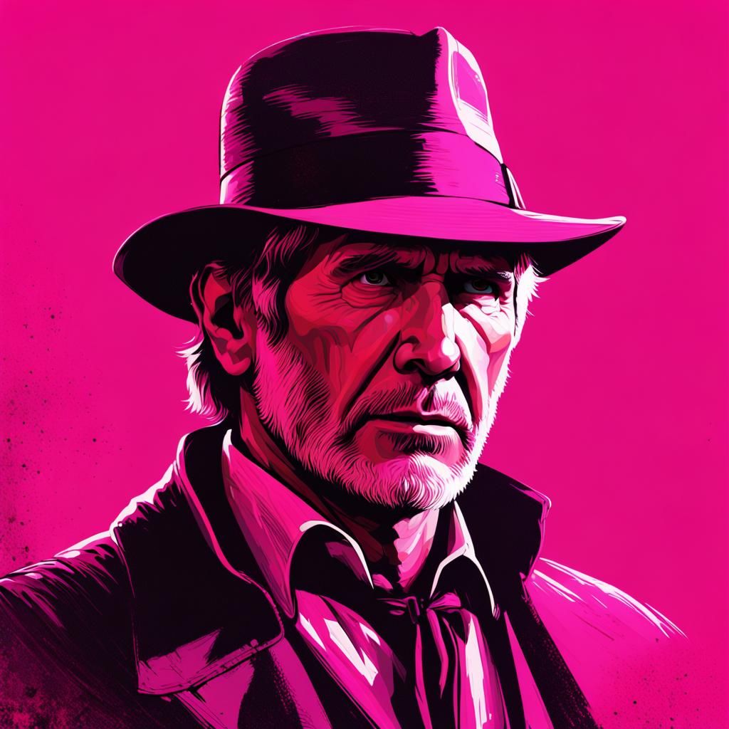 actor harrison ford, minimalist, Cleancore, fine art, fisheye, Game ...