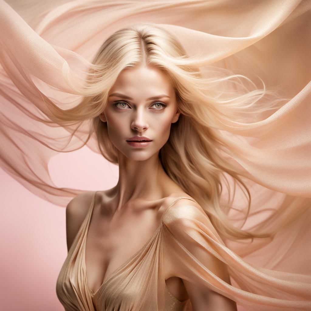 Feminine Portraits - Ethereal Blonde Goddess in Diaphanous H...