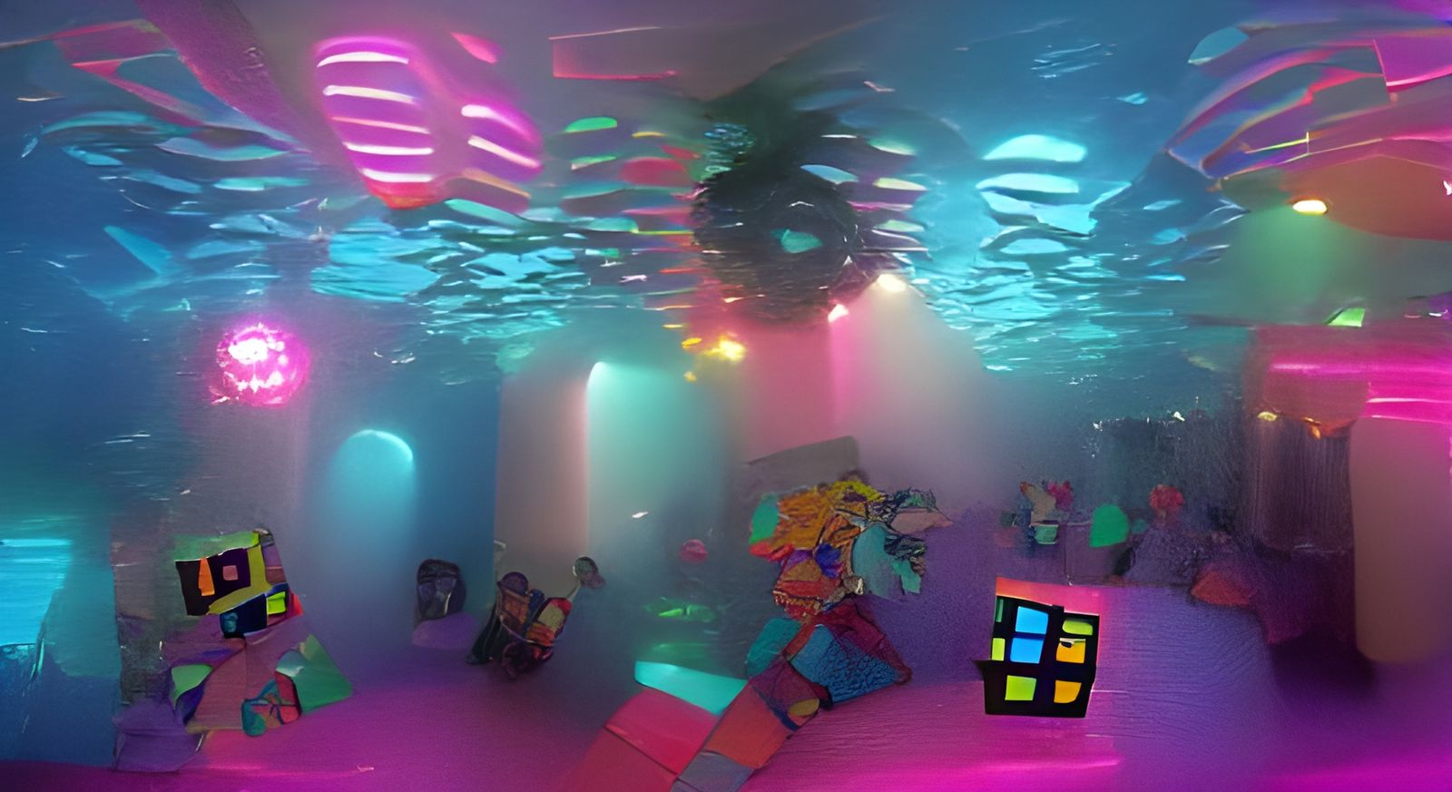 An underwater 90s disco - AI Generated Artwork - NightCafe Creator