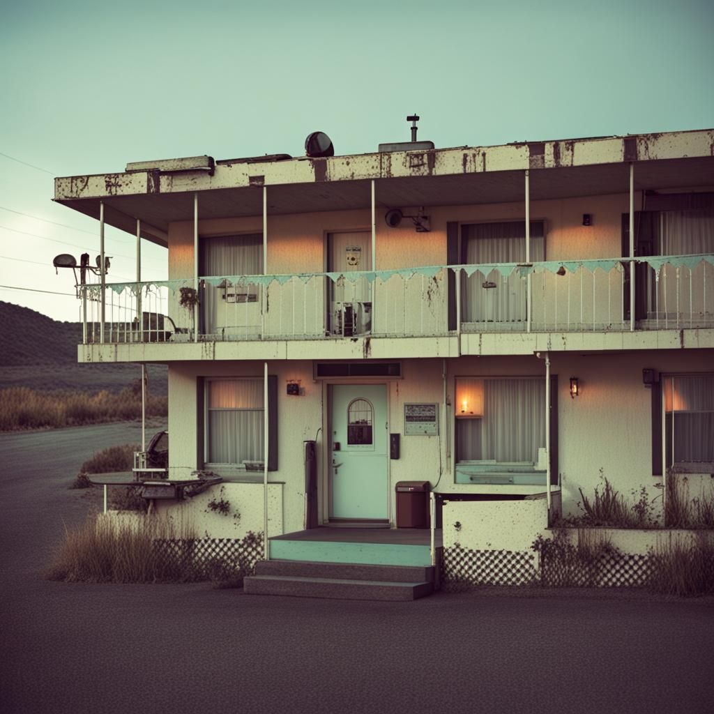 Creepy motels - AI Generated Artwork - NightCafe Creator