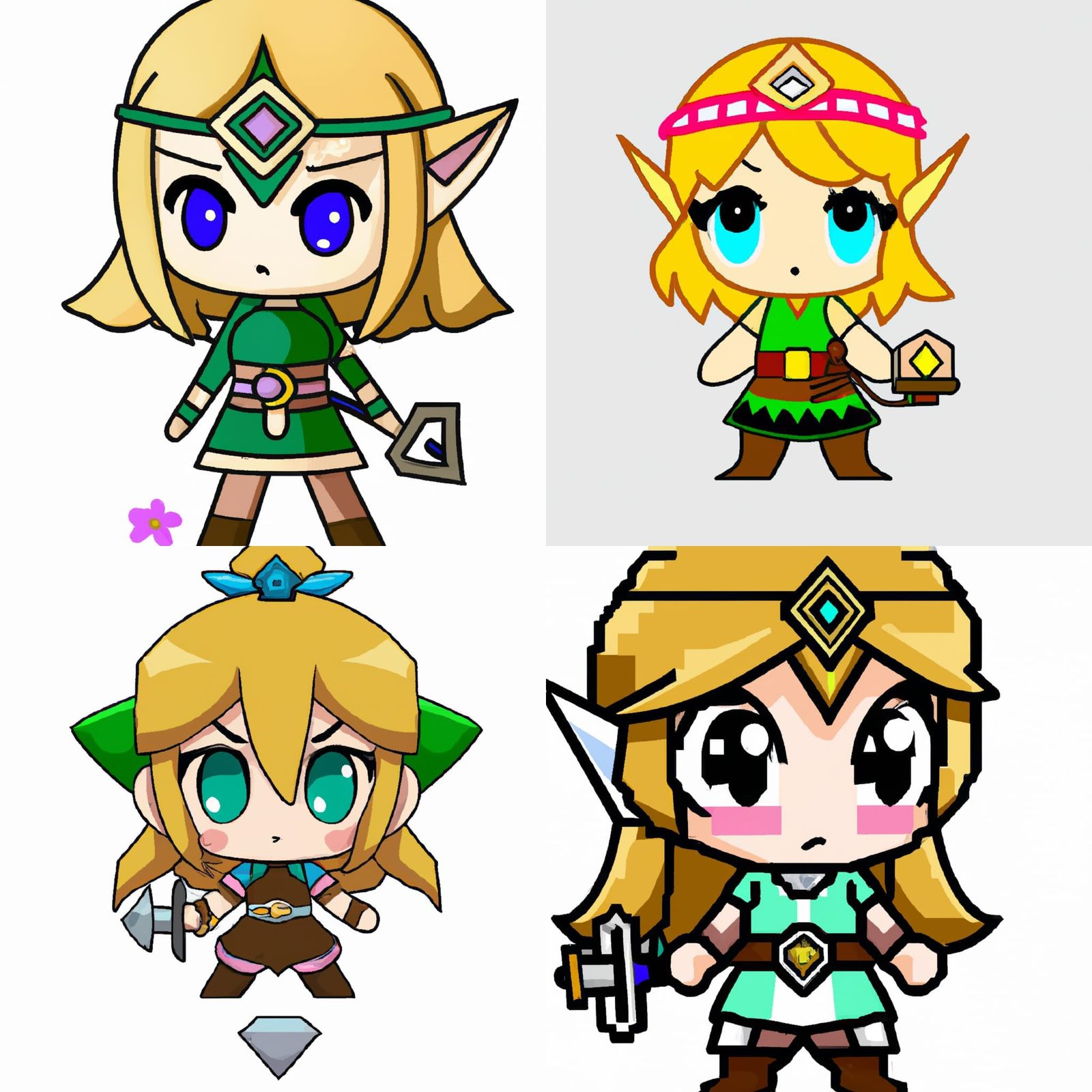 Zelda chibi style - AI Generated Artwork - NightCafe Creator