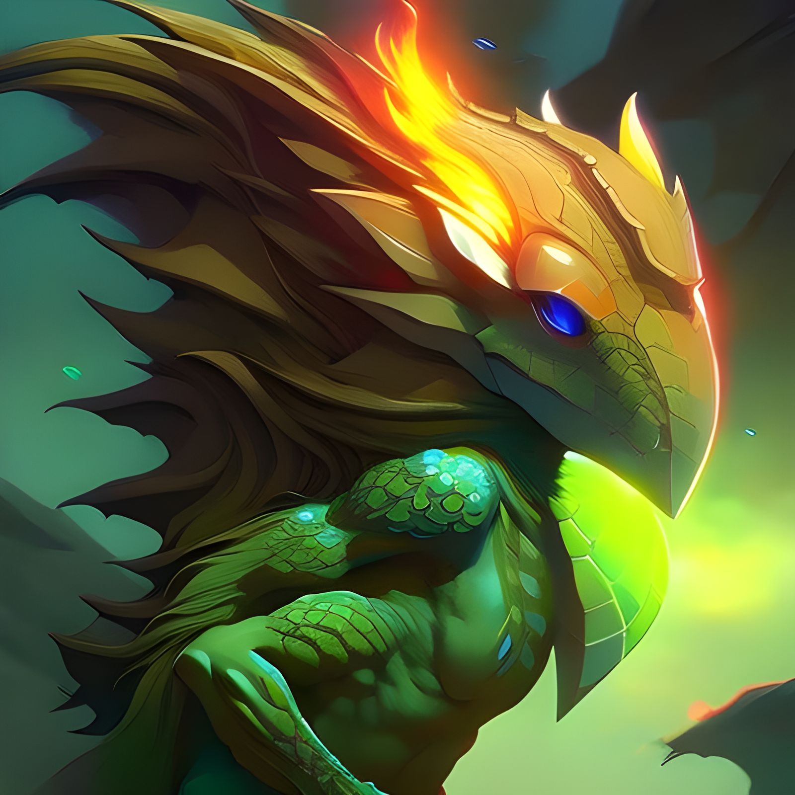 Fire lizard - AI Generated Artwork - NightCafe Creator