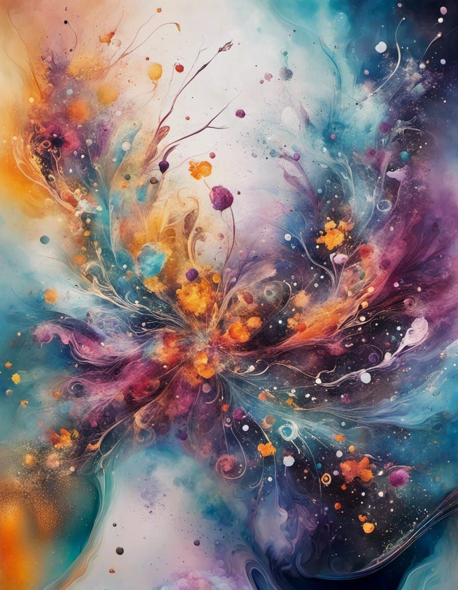 Abstract ink art - AI Generated Artwork - NightCafe Creator