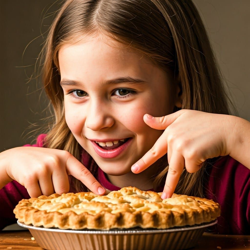 Pie! - Girl Delights in Warm, Flaky Pie