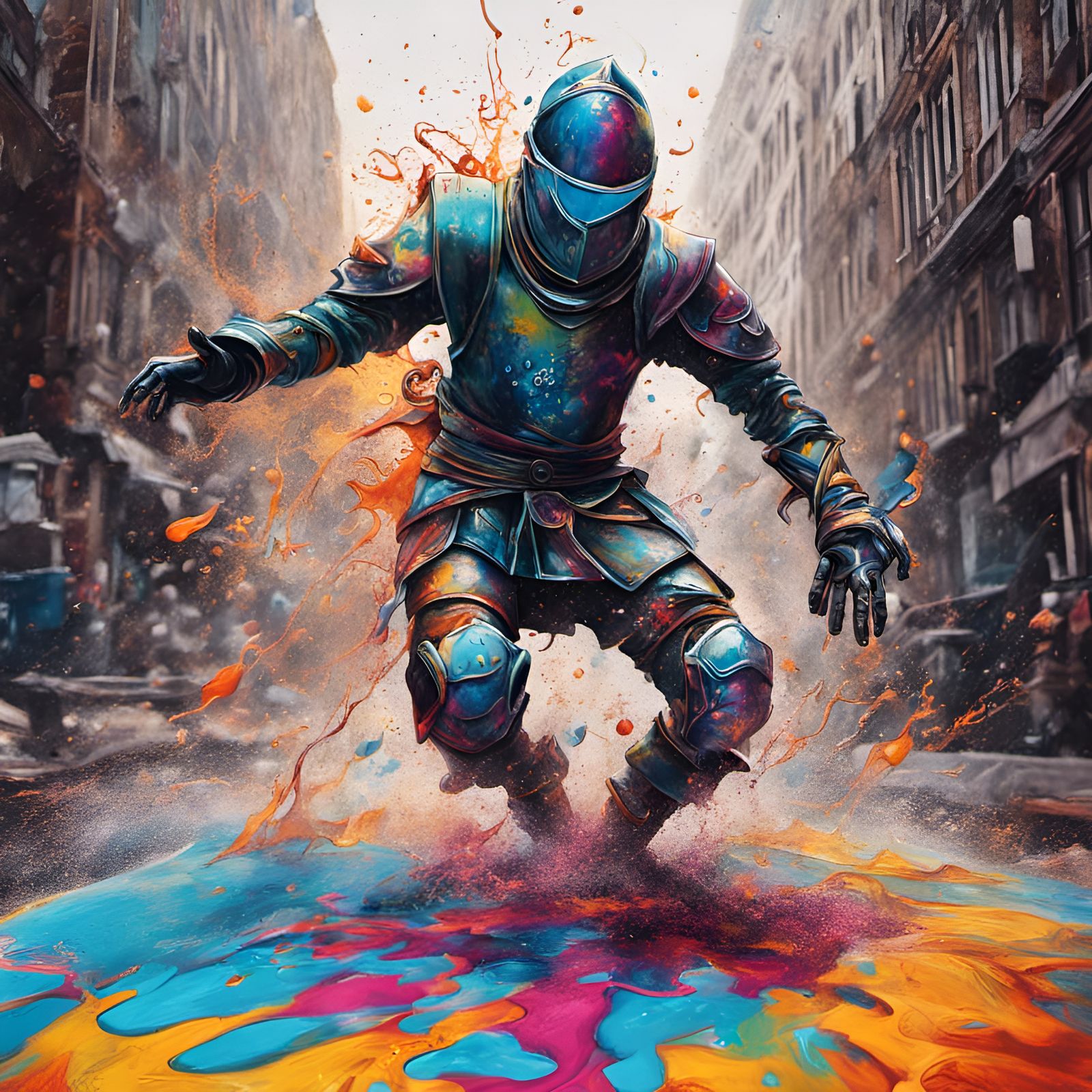 A Knight tripping on DMT - AI Generated Artwork - NightCafe Creator