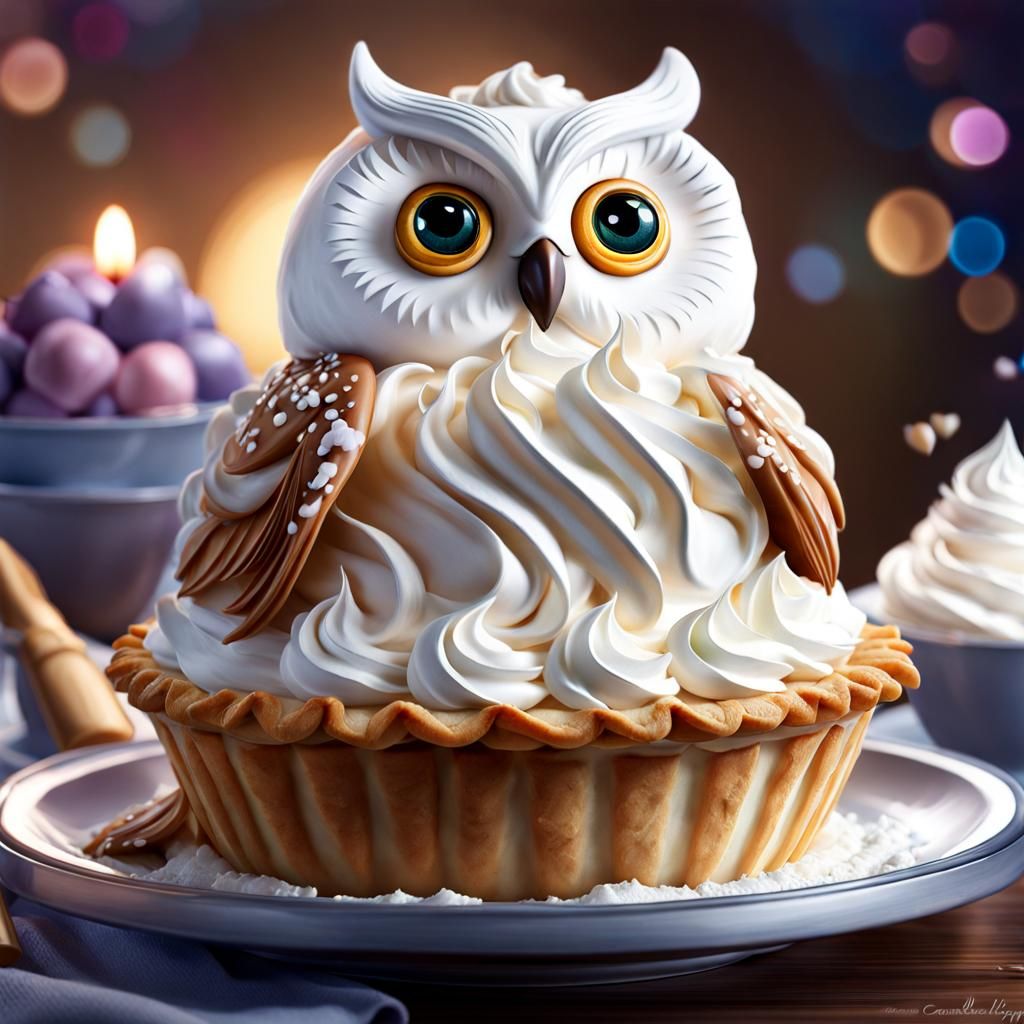 Owl Pie - AI Generated Artwork - NightCafe Creator