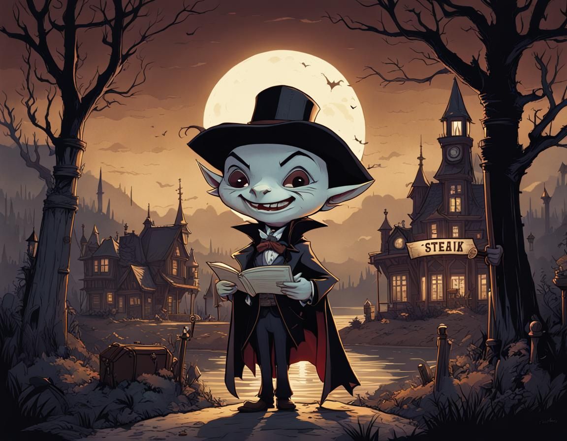 Vampire Food Critic - AI Generated Artwork - NightCafe Creator