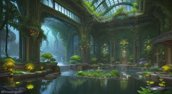 Indoor garden - AI Generated Artwork - NightCafe Creator