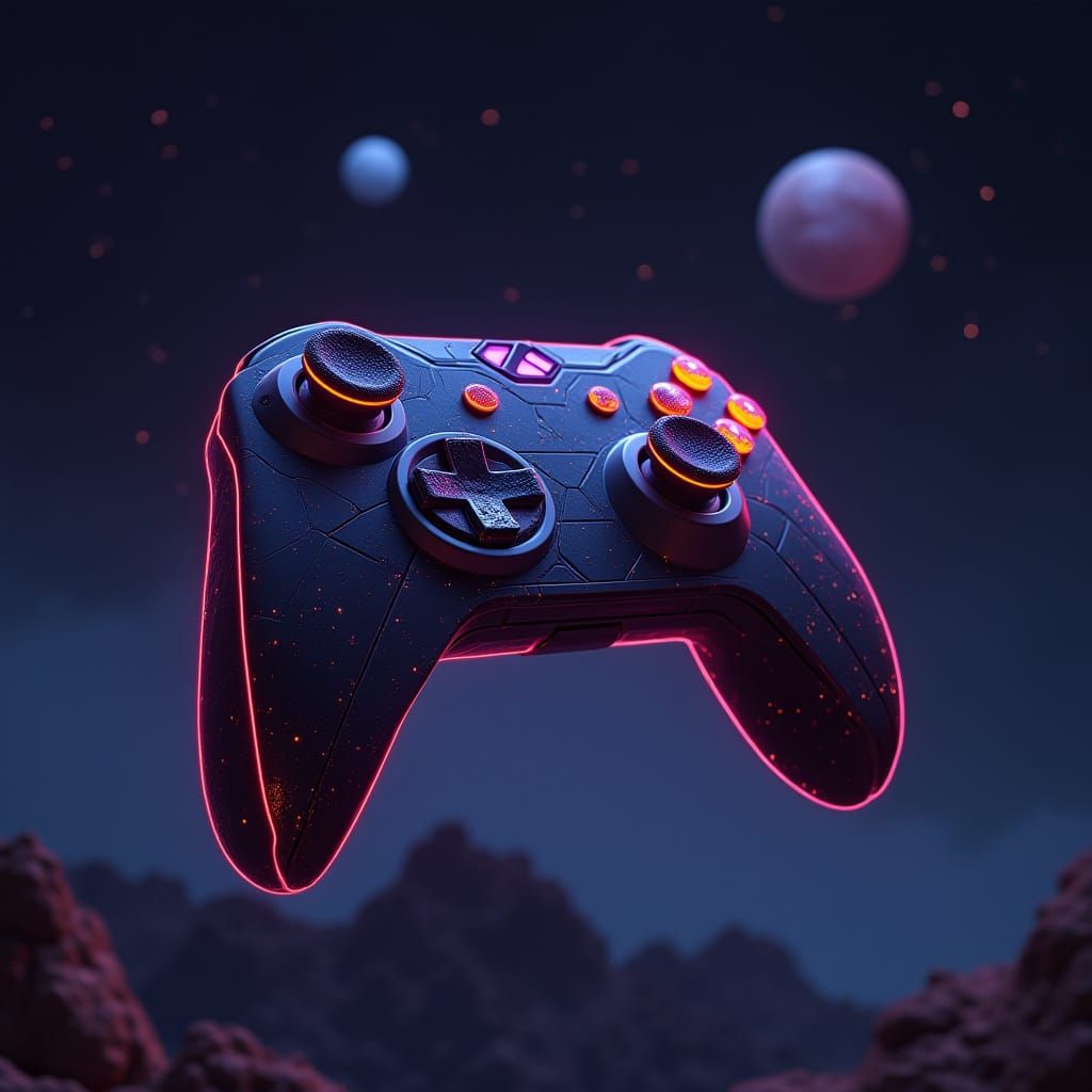 video game controller in space - Futuristic Video Game Contr...