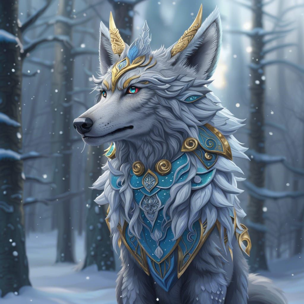 Snow Wolf 4 - AI Generated Artwork - NightCafe Creator