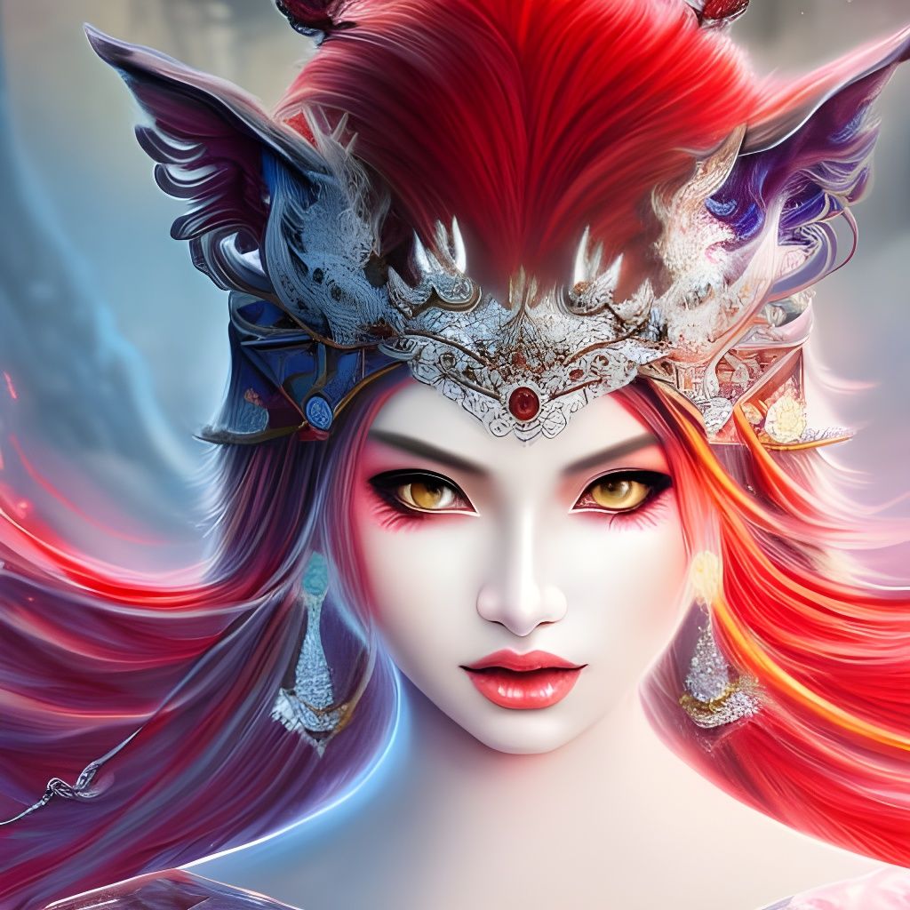 fantasy fox spirit princess - AI Generated Artwork - NightCafe Creator