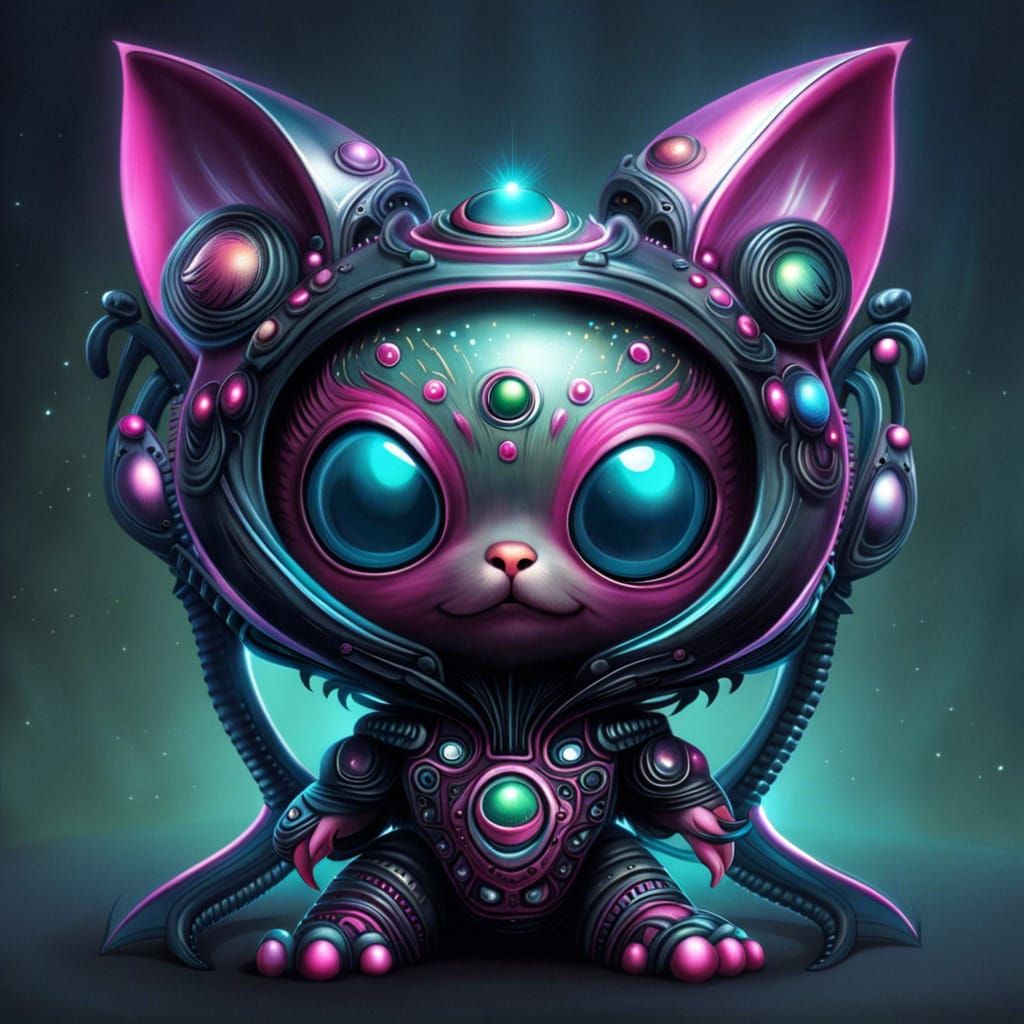 Old Prompts in SDXL 0.9 - Alien Kitty 1 neg - AI Generated Artwork ...