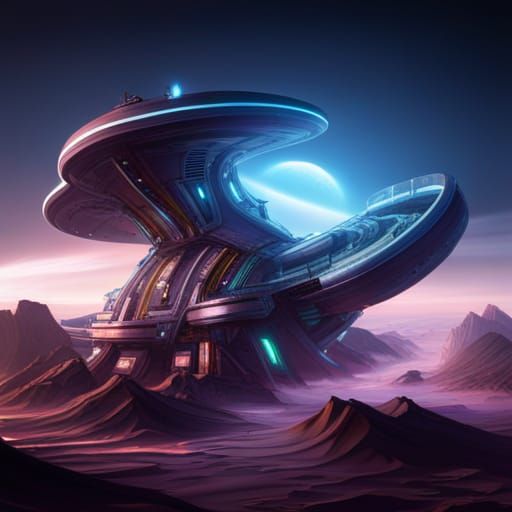 Alien Building : r/nightcafe