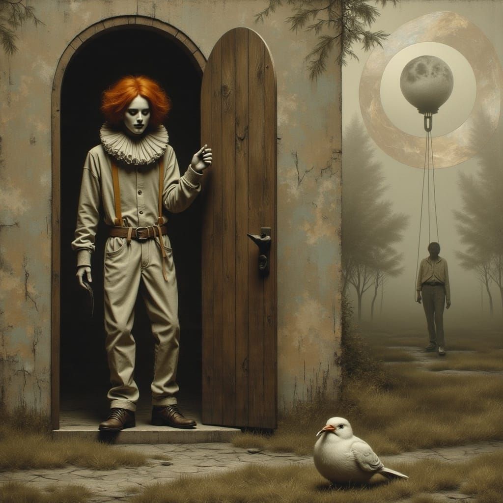 No strings attatched - Surreal Pierrot Contemplates Freedom ...