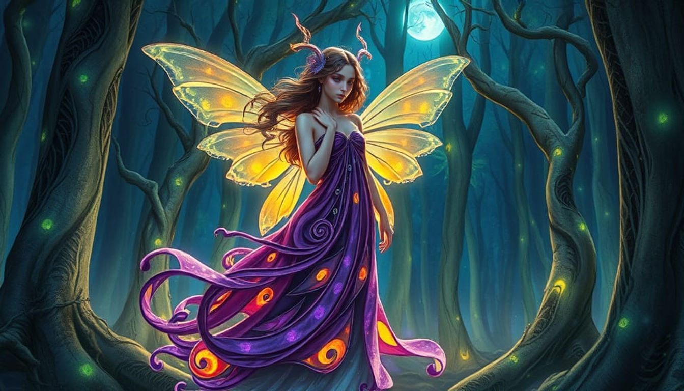 Ethereal Forest Nymph in a Dreamlike Dark Fantasy ... - AI Art