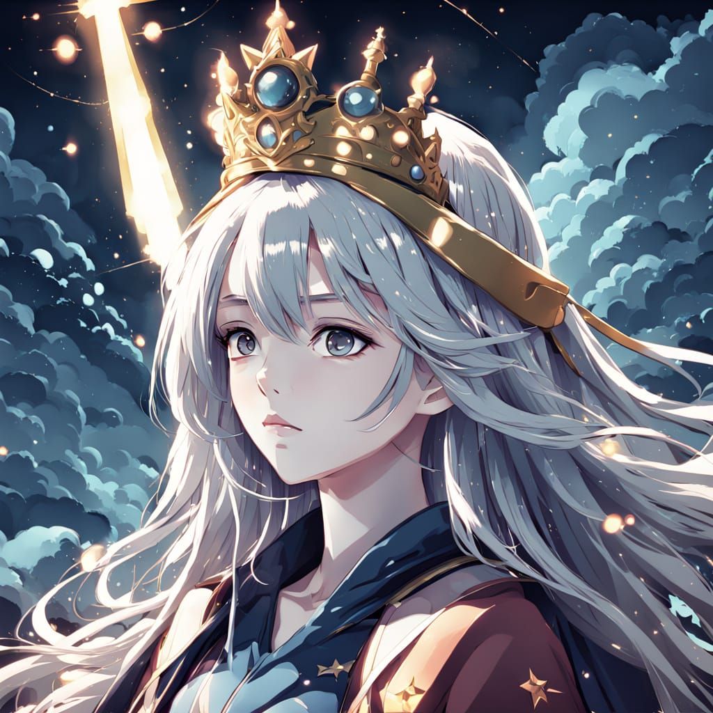 Celestial Princess Ruling a Star Kingdom: Anime Ar... - AI Art