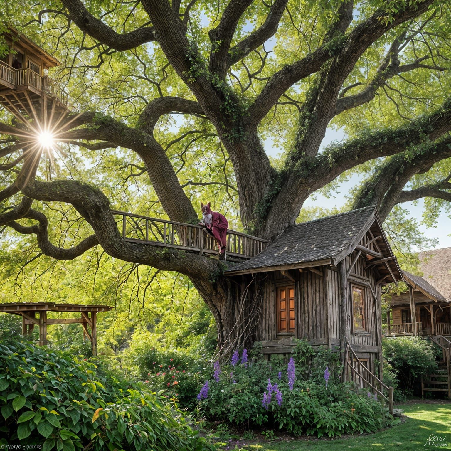 A tree house in a Sycamore tree. - Enchanted Sycamore Treeho...