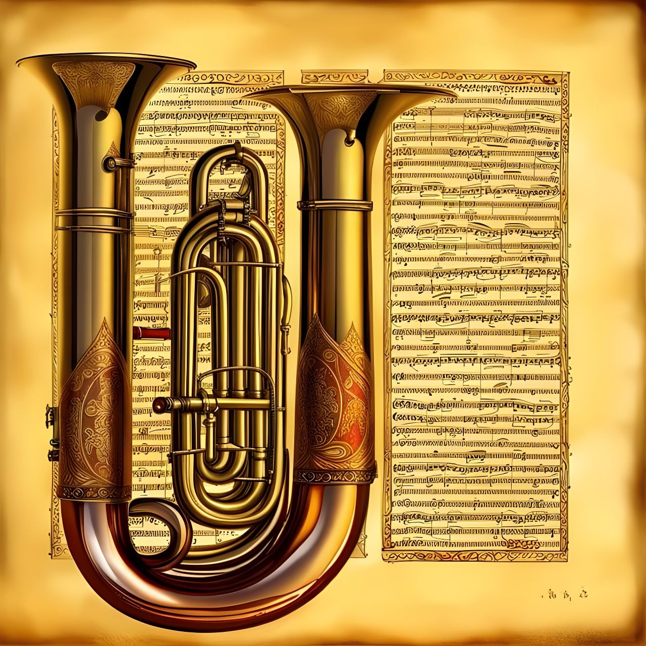 Extremely Rare Image of a Tantoon - a Kind of Medieval Woodwind Tuba ...