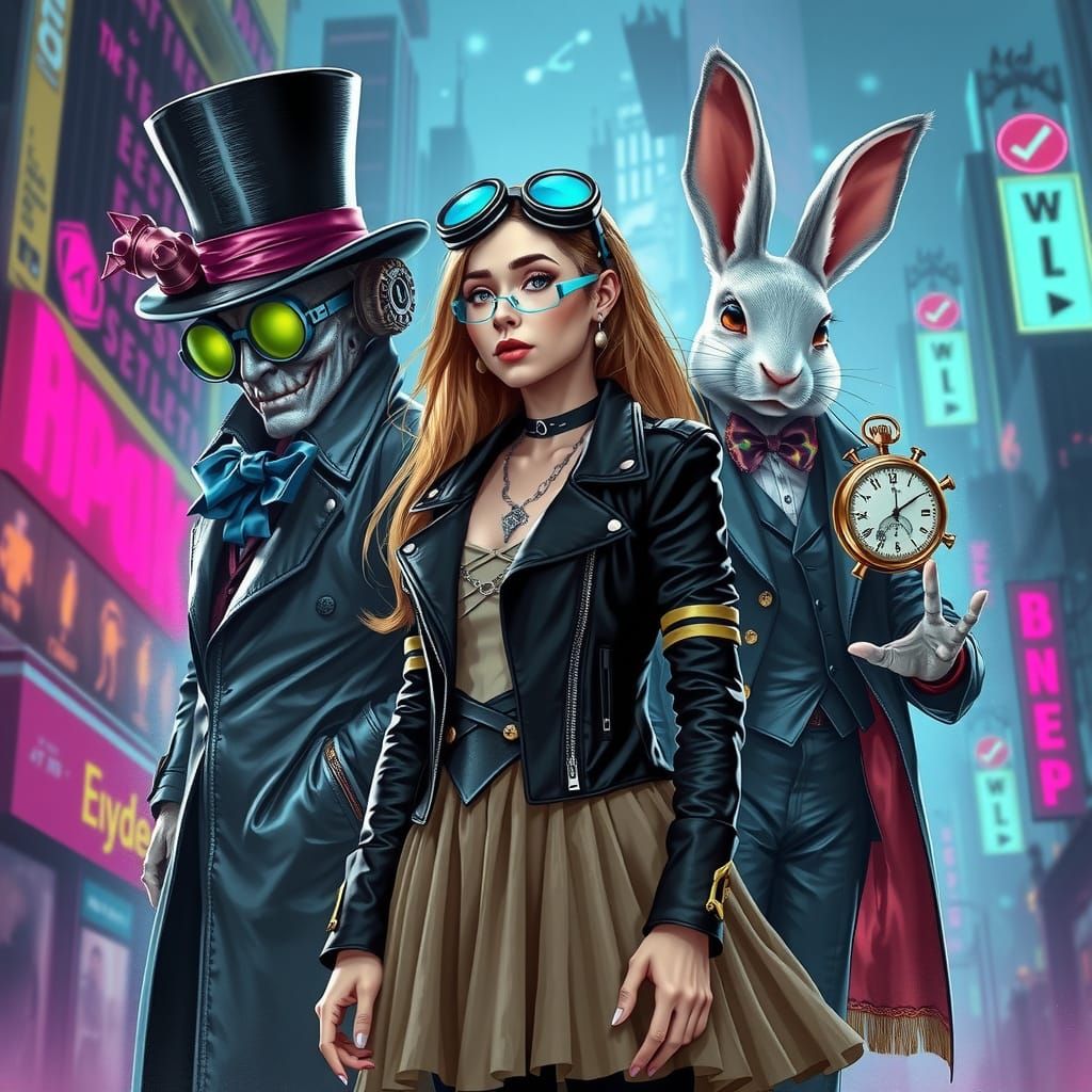 Cyberpunk Alice in Wonderland - Cyberpunk Alice in Wonderla...