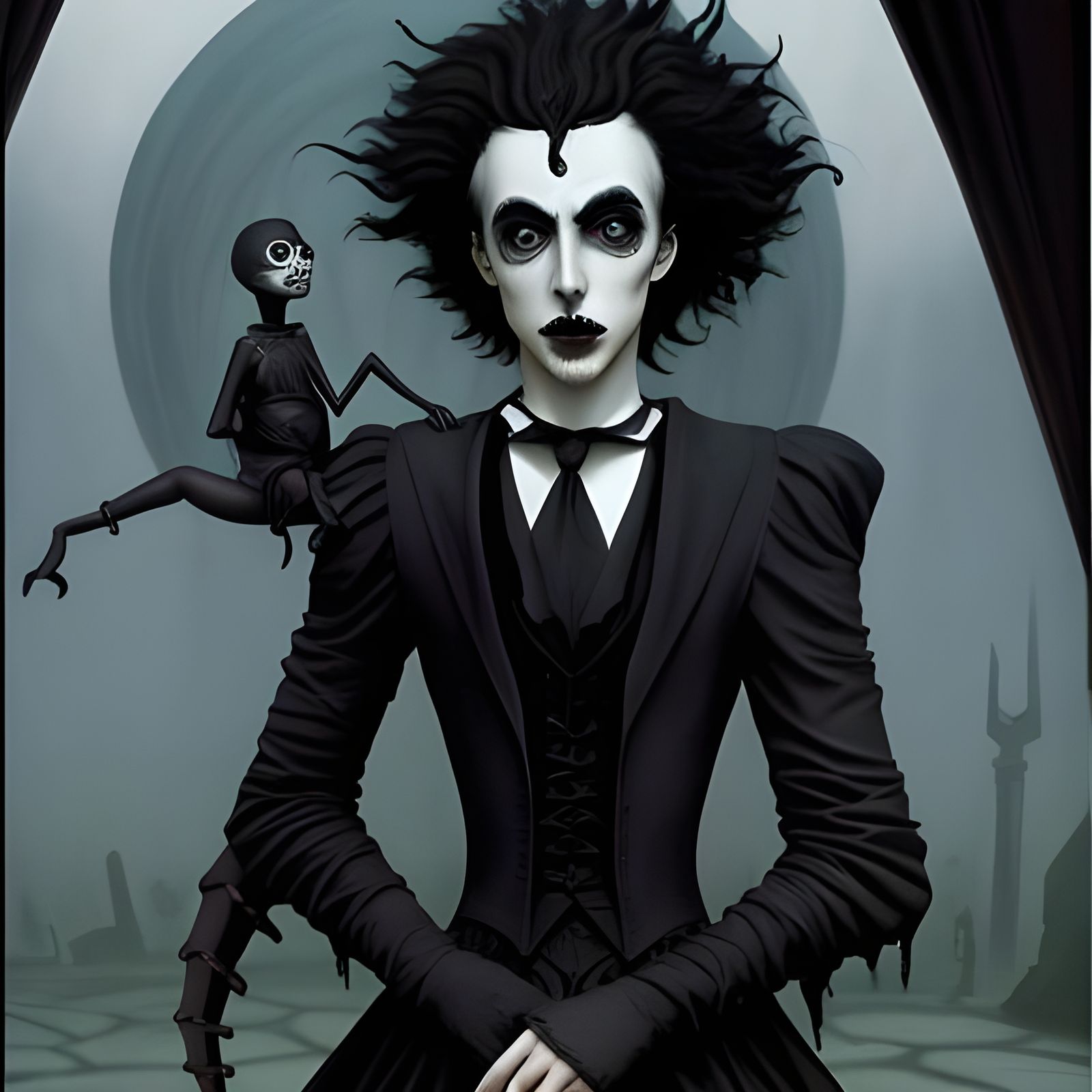 Achilles Mortimer Tim Burton gothic art synesthesia mysterious dark ...