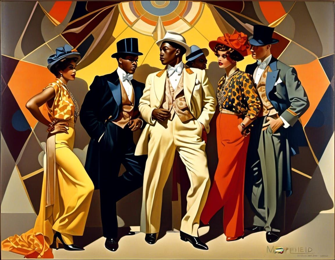 Maxfield Parrish J. C. Leyendecker African American fashion models Zoot ...