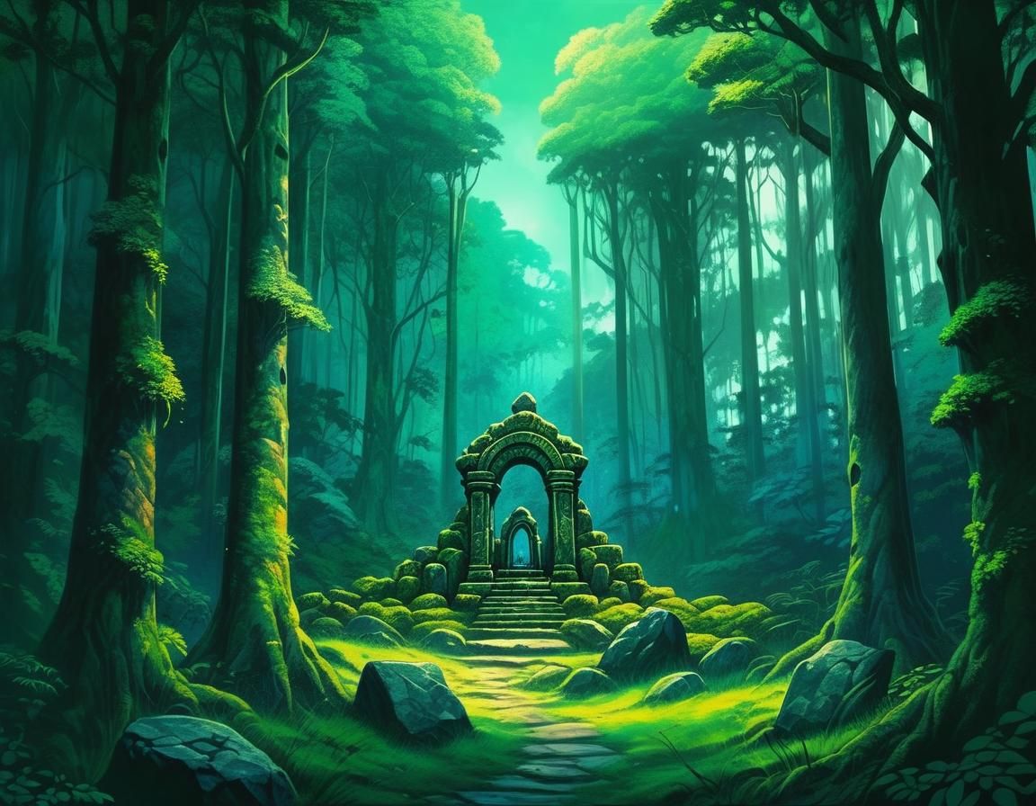 Ancient Forest Shrine 10 - AI Generated Artwork - NightCafe Creator