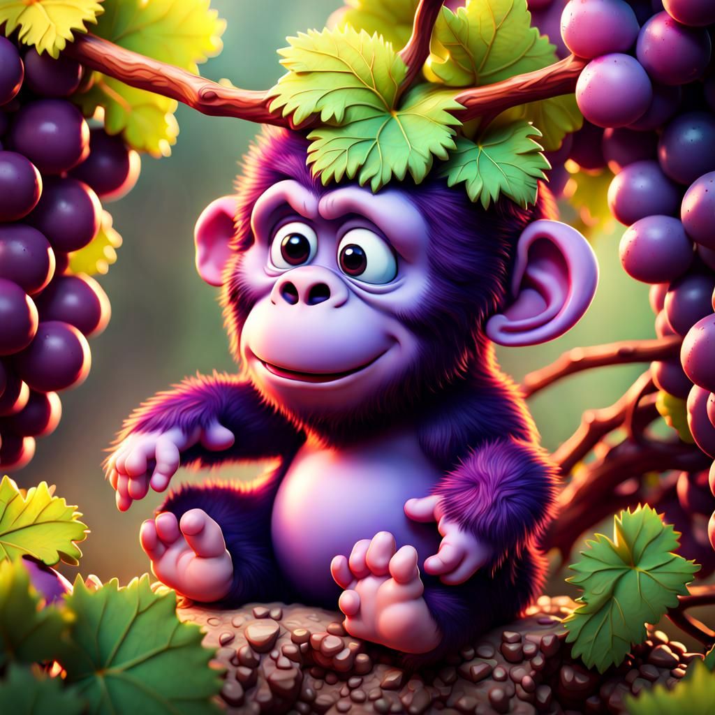 Perfect Grape Ape intricately detailed HDR detailed complex 8k ...