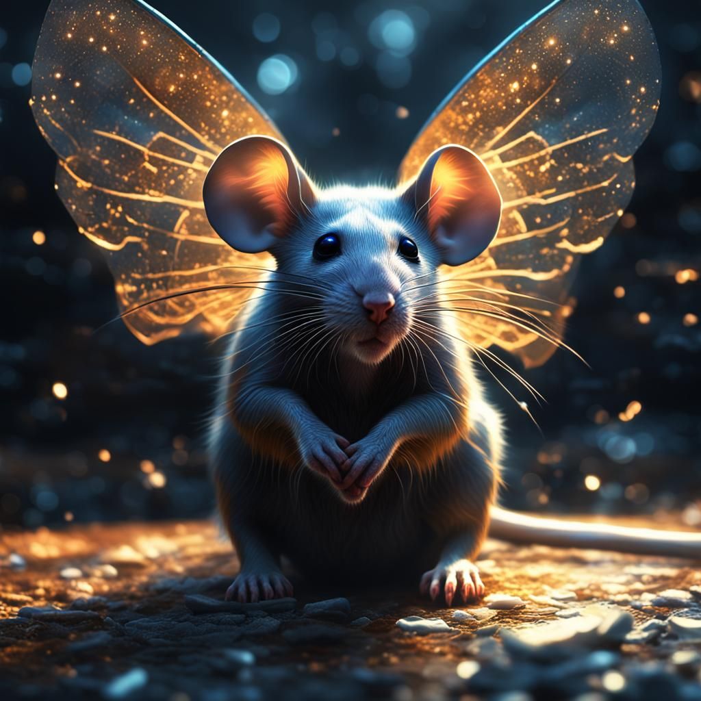 Winged mouse - AI Generated Artwork - NightCafe Creator