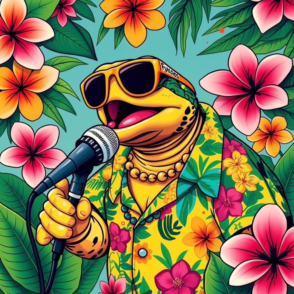 hawaiian turtle - Hawaiian Turtle Singer in Pop Surrealist S...