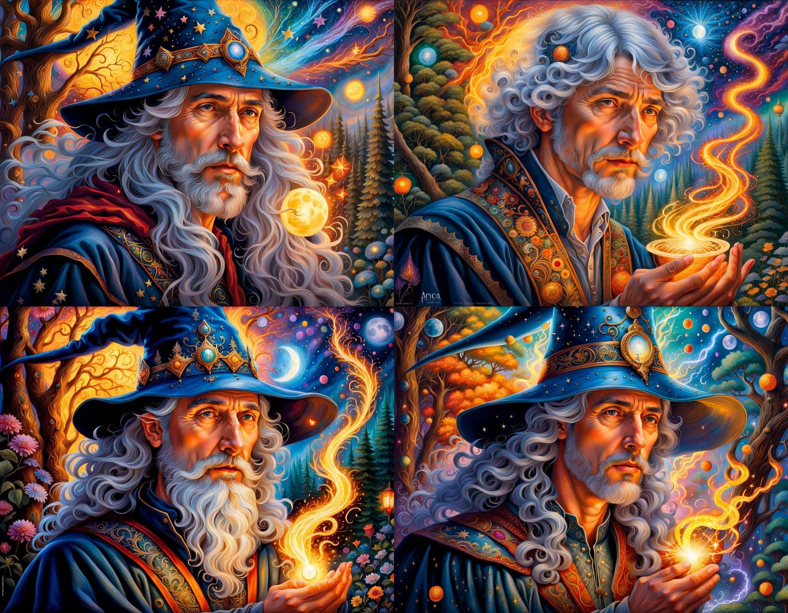 very Closeup head and shoulders portrait of a handsome young wizard ...